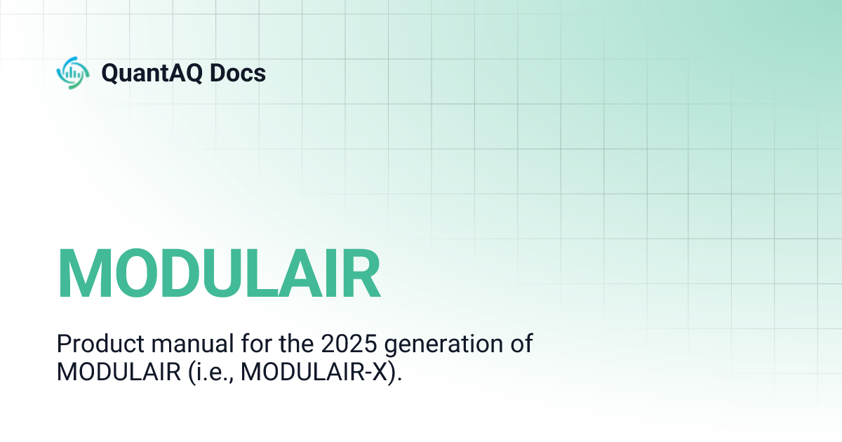 MODULAIR | QuantAQ Docs